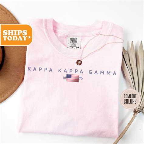 Kappa Kappa Gamma Comfort Colors Sorority T Shirt Kappa Greek Ts