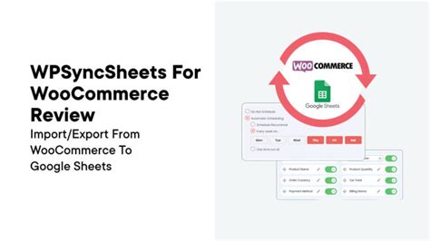 Wpsyncsheets For Woocommerce Review Import Export From Woocommerce To Google Sheets