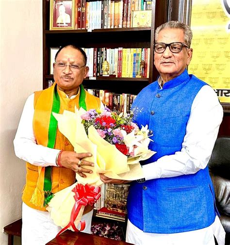 मुख्यमंत्री विष्णुदेव साय ने सिक्किम के नव नियुक्त राज्यपाल ओमप्रकाश