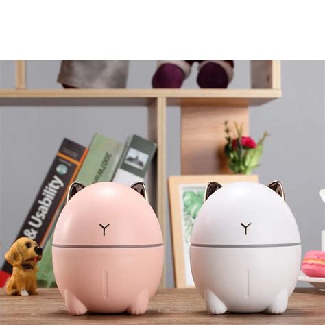 귀여운 고양이 미니 가습기 가정 사무실 차량용 Usb 전원 소형 물 미스트 디퓨저 야간 조명 습기 티몬