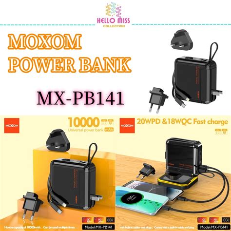 Moxom Powerbank Mx Pb141 10000mah Universal Traveler Charger Power Bank