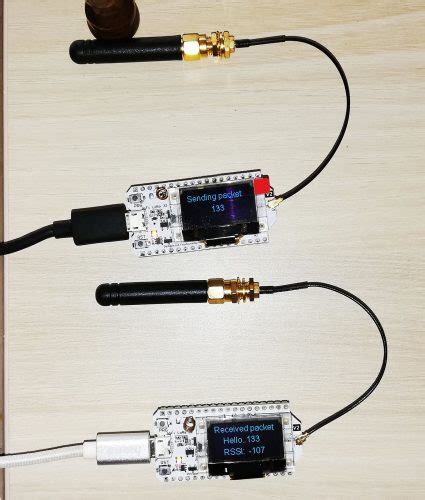 ESP32 Lora Send Receive Packet Test