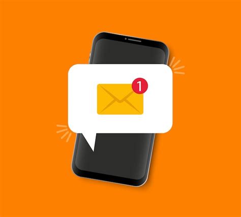 Premium Vector Smartphone With Message Notification Notice On Message