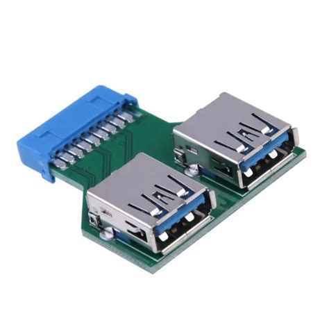19pin Usb 3 0 Header Female To 2 Port Female Adapter Converter Jack