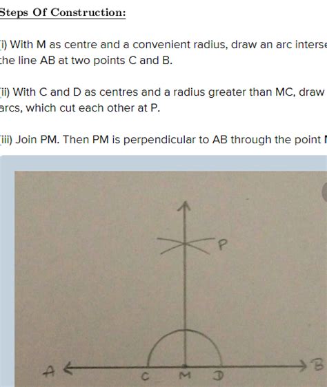 Draw A Line Mathrm Xy Take A Point A On It And Constructna Perpendicular Ab Using