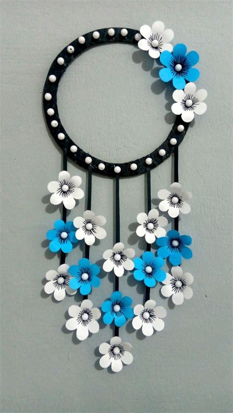10 Quick Easy Paper Wall Hanging Ideas Heart Flower Wall Decor
