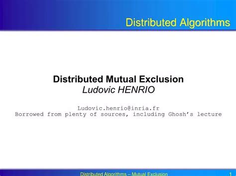 Ppt Distributed Algorithms Powerpoint Presentation Free Download