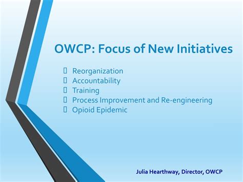 Ppt Owcp Programs Overview Industry Trends Financial Management And Training Initiatives