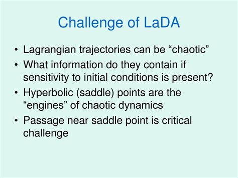 Ppt Lagrangian Data Assimilation And Overcoming The Saddle Effect