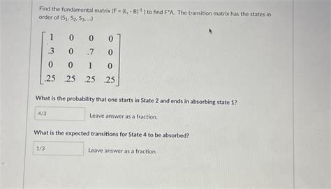 Solved Find the fundamental matrix F In B ¹ to find Chegg com
