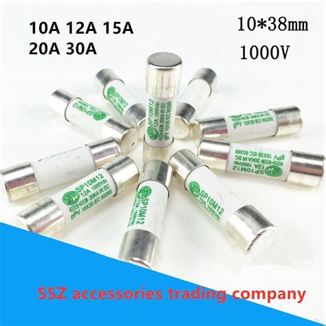 10pcs Photovoltaic Dc 10 38mm Fuse 10a 12a 15a 20a Vicedeal