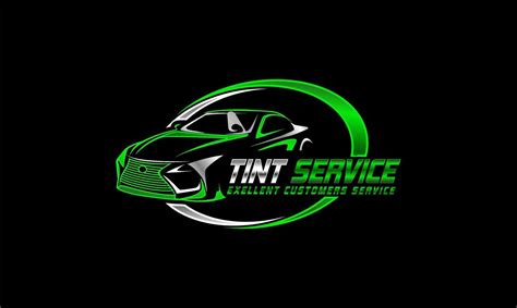 Automotor Coche Ventana Tinte Logo Diseño Modelo Moderno Vector Plata