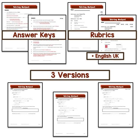 Java Basics String Output 3 Version Coding Activities And Assessments