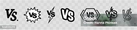 대 로고 세트 Vs 문자 경쟁 기호입니다 스포츠 게임 전투 레슬링 경기 결투에 대한 Vs 기호 벡터 그림입니다 도전에 대한 스톡