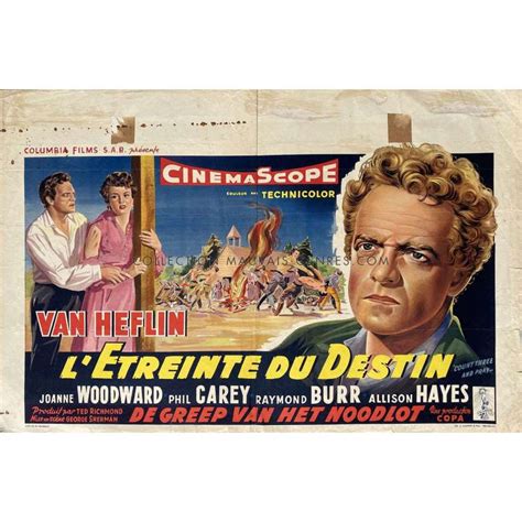 COUNT THREE AND PRAY Belgian Movie Poster 1955 14x21 In