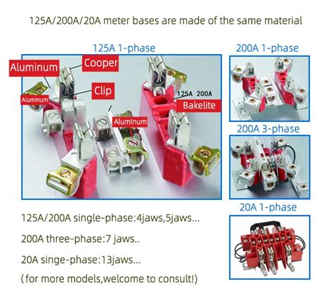 4jaws 200a Single Socket Meter Base With Bypass Circuit Breaker