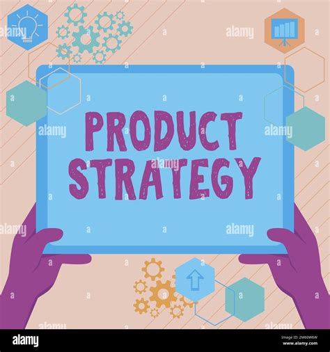 Writing Displaying Text Product Strategy Conceptual Photo Long Term Plan Development Of