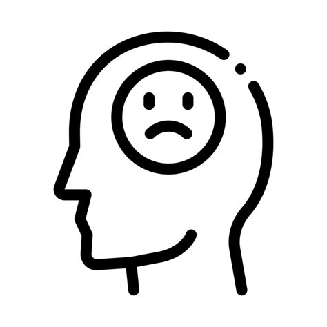 Pessimistic Person Icon Vector Outline Illustration 17582727 Vector Art