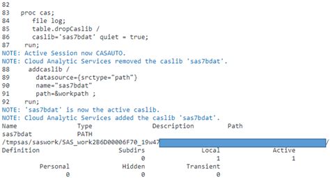 how to create a path based caslib to saswork for speedier analysis with