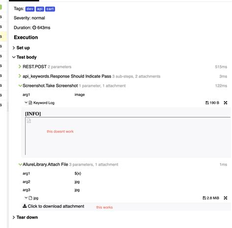 Allure Report Is Not Displaying Failed Test Case Screenshot Robot
