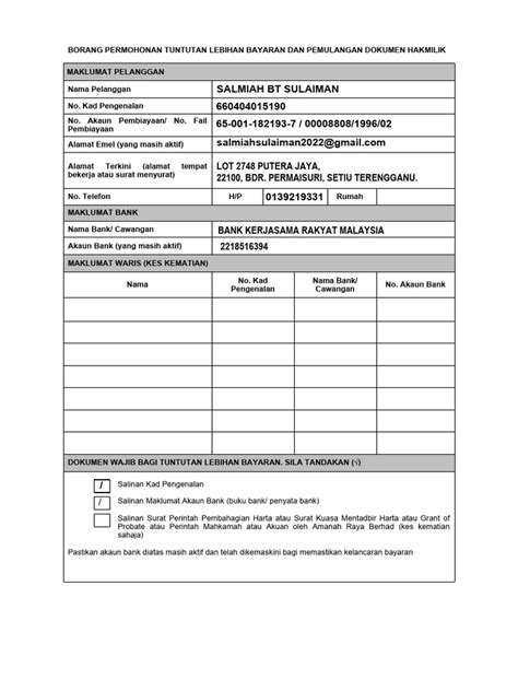 Borang Tuntutan Lppsa Pdf