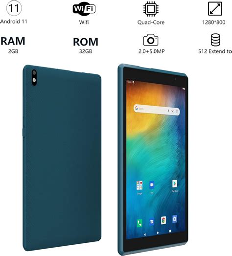 Atozee Tablet De 8 Pulgadas Tableta Android 110 De Almacenamiento De 32 Gb Expansión Sd De