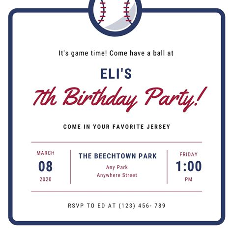 Baseball Party Invitations Free Printable King Printables