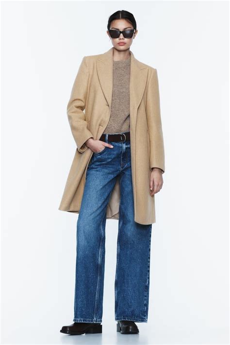 Пальто Zara, Демисезон, размер 42, 44, цвет желтый, Полиэстер - купить ...