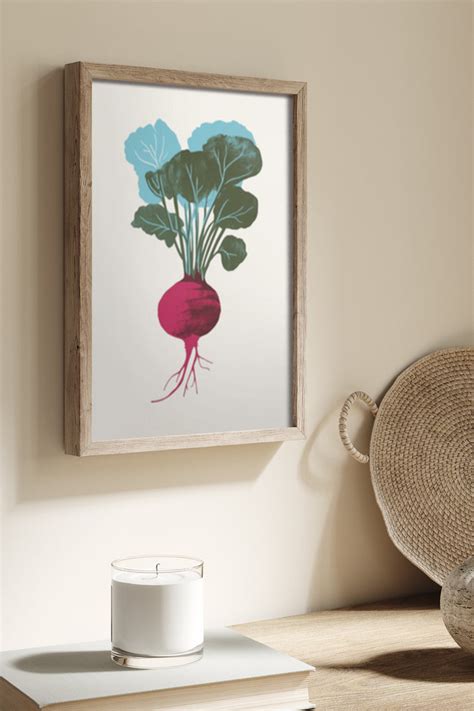 Colorful Minimal Beetroot Poster Klumo Shop