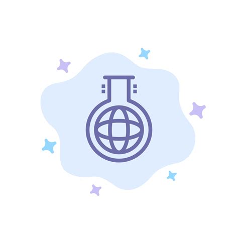Chemical Flask Chemistry Experiment Blue Icon On Abstract Cloud Background 19170271 Vector Art