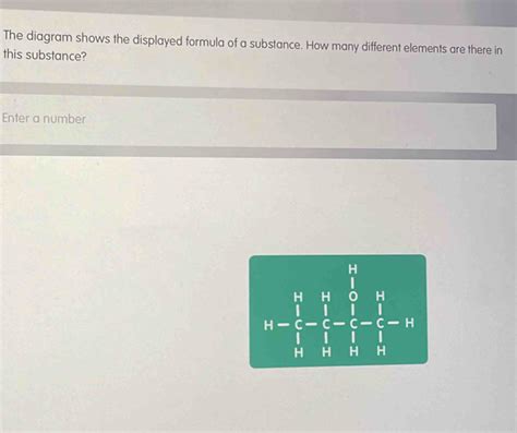 solved the diagram shows the displayed formula of a substance how