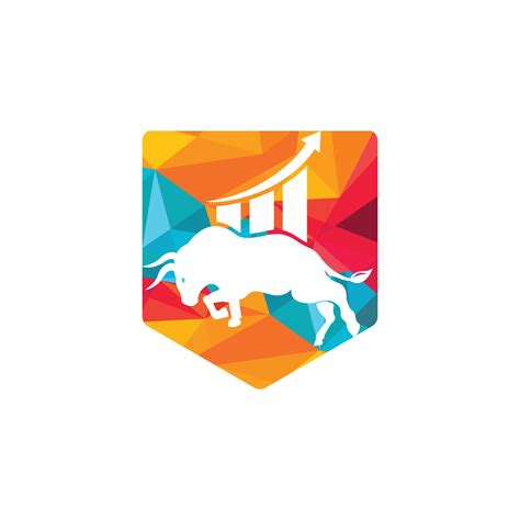 Financial Bull Logo Design Trade Bull Chart Finance Logo Economy