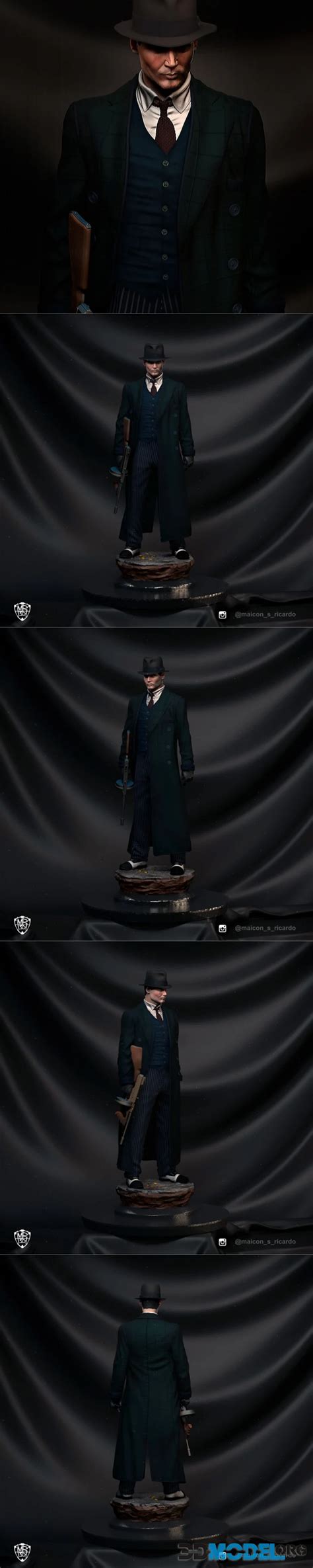 3d Model John Dillinger Johnny Depp Fan Art Printable