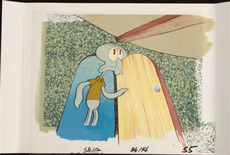 Squidward Animation Original Spongebob Cel Background