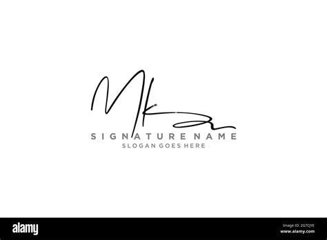 Mk Letter Signature Logo Template Elegant Design Logo Sign Symbol
