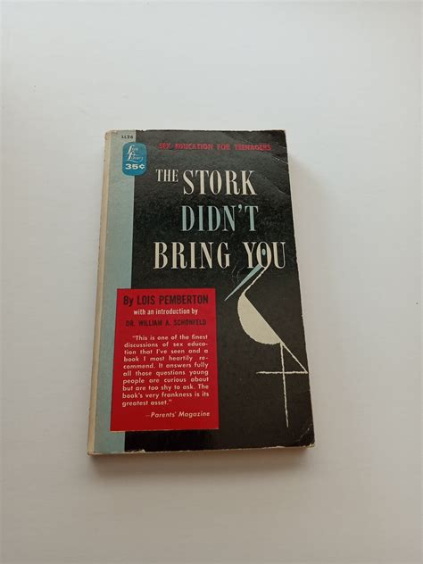 The Stork Didnt Bring You Sex Education Medical Book Library Vintage