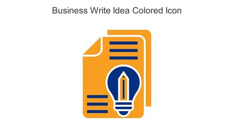 Business Write Idea Colored Icon In Powerpoint Pptx Png And Editable Eps Format PPT Sample