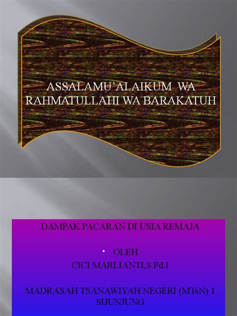 Dampak Pacaran Di Usia Remaja Pdf