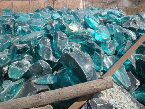 Wholesale Blue Glass Rocks For Garden Landscaping View Glass Rocks G