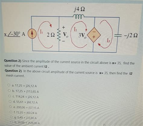 Solved Question 2 Since The Amplitude Of The Current Source