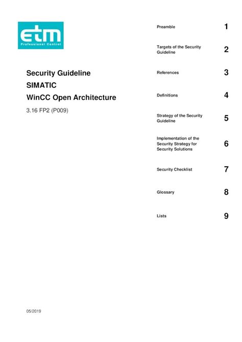 Pdf Wincc Oa 资料 Security Guideline References 3 Simatic Wincc