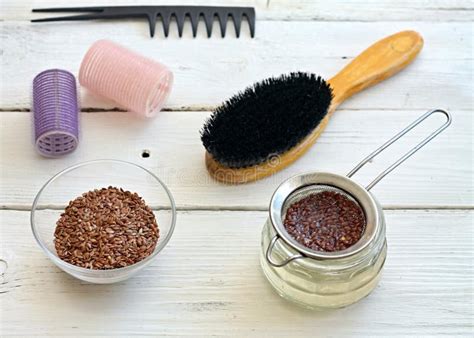 Making Natural Hair Setting Lotion For Perfect Hair Stock Image Image