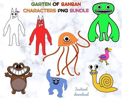 Cute Garten Of Banban Characters Anime Svg Png Bundle Png Bundle Sticker Png Bundle T Shirt