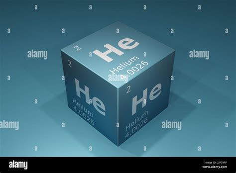 Helium 3d Darstellung Von Symbolen Der Elemente Des Periodensystems