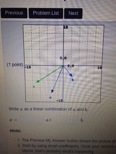 Solved Write X As A Linear Combination Of A And B Please Chegg Com