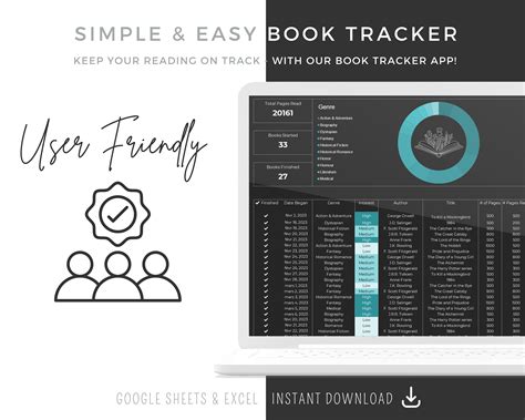 reading log tracker book inventory reading spreadsheet etsy