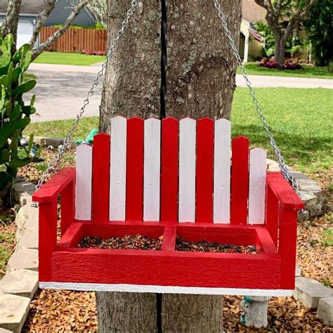Outdoor Swing Bird Feeder Etsy