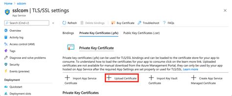 Install An SSL TLS Certificate In Microsoft Azure App Service Web Apps SSL