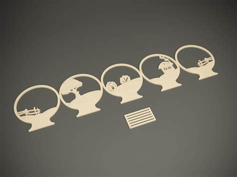 Wood Parametric Village For Cnc Machine 3d Model By Malibusan