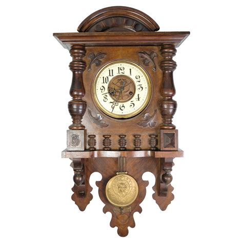 Vintage Junghans Pendulum Wall Clock In Teak Veneer From The 1960s At